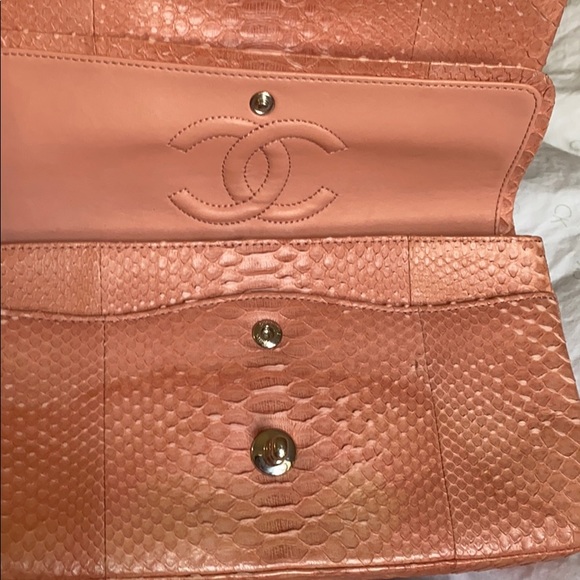 CHANEL | Bags | Chanel Classic Flap Pink Python Purse | Poshmark
